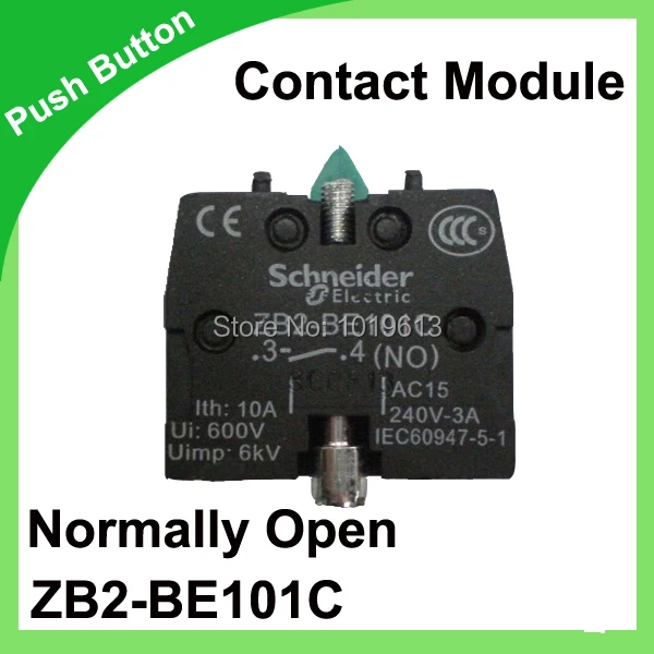 10pcs/ lot ZB2 BE101C Push button switch Normally open contact module ...