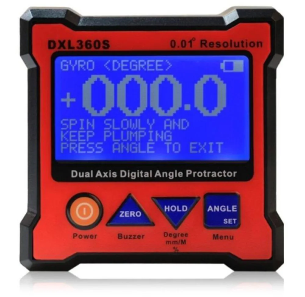 Professional Protractor DXL360S Digital Inclinometer Dual Axis Level ... Professional Protractor DXL360S Digital Inclinometer Dual Axis Level ...