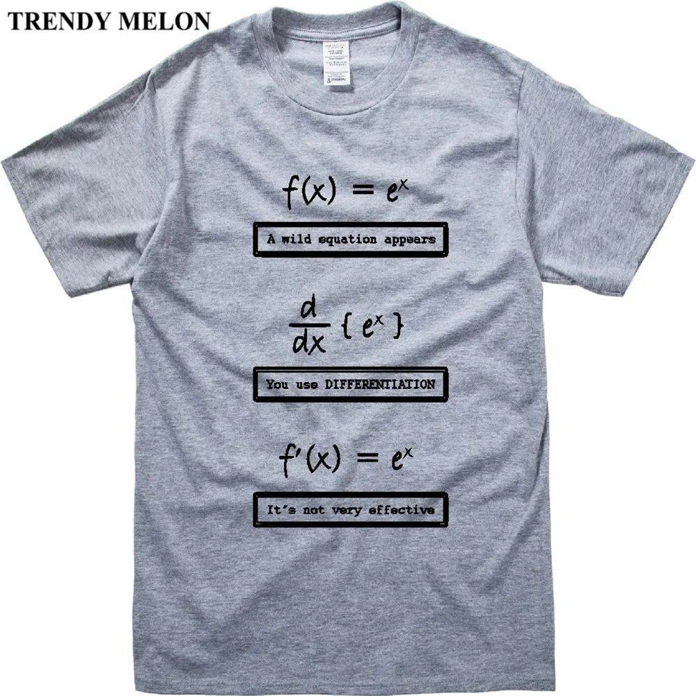 Trendy Melon Math Integration Funny T Shirt Men Short Sleeve Letter ...