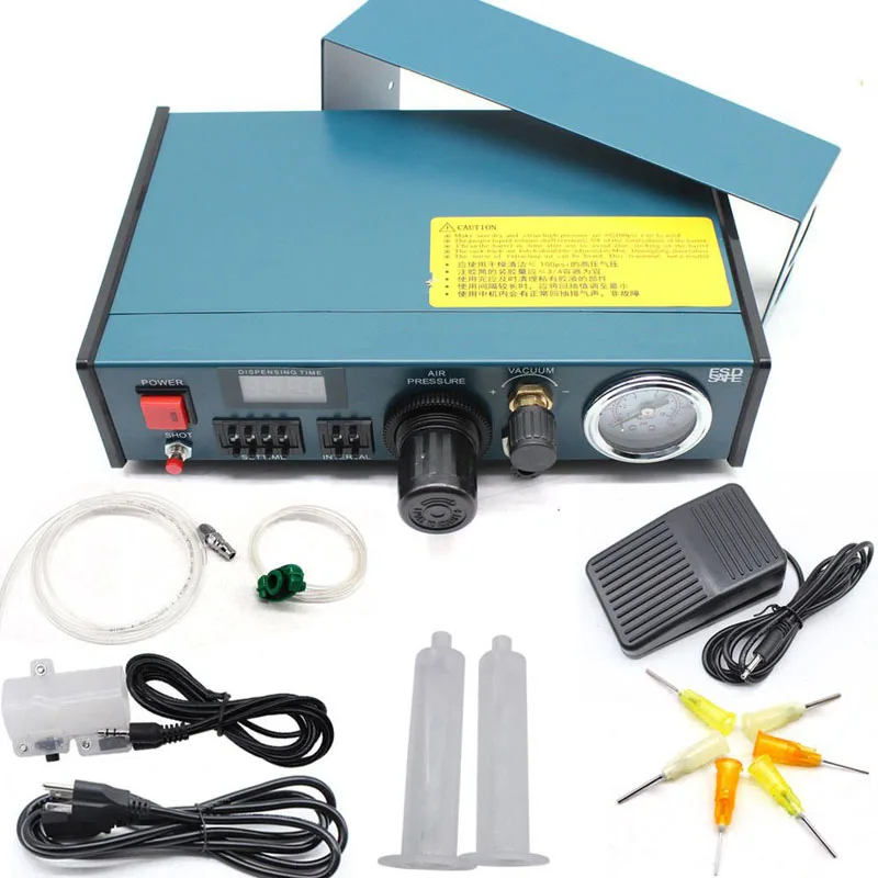 983A SProfessional Precise Digital Auto Glue Dispenser Solder Paste Liquid Controller Dropper ...