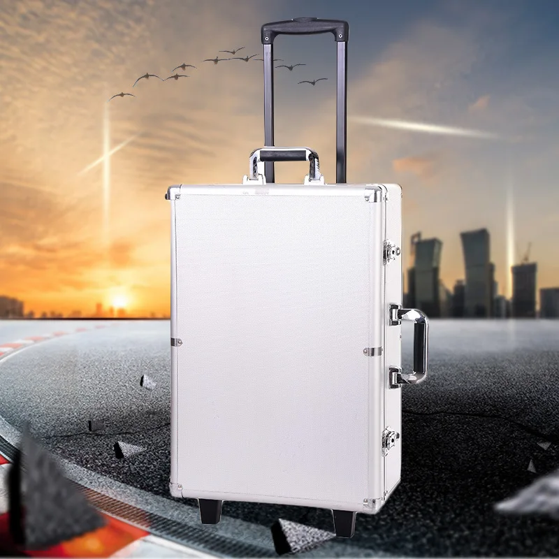 Tool box, draw bar, aluminum alloy tool box, large capacity, travel ...