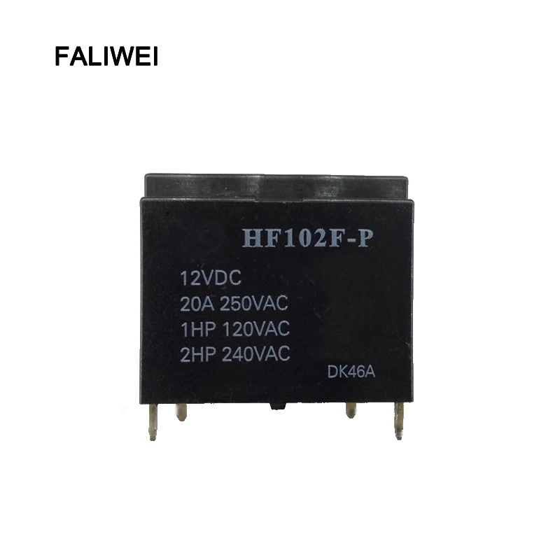 10pcs/lot HF102F P 12VDC HF 102F P/12VDC 20A 250VAC good quality|lot ...