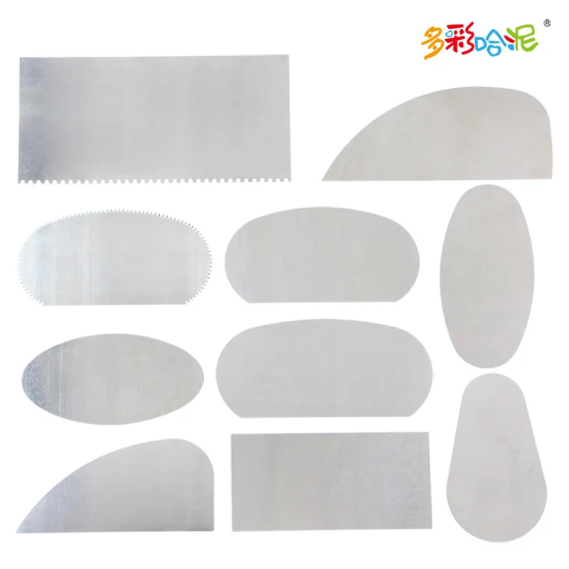 10Pcs/Set Stainless Steel Scrapers Clay Tools Scraping Oil Sludge Soft ...