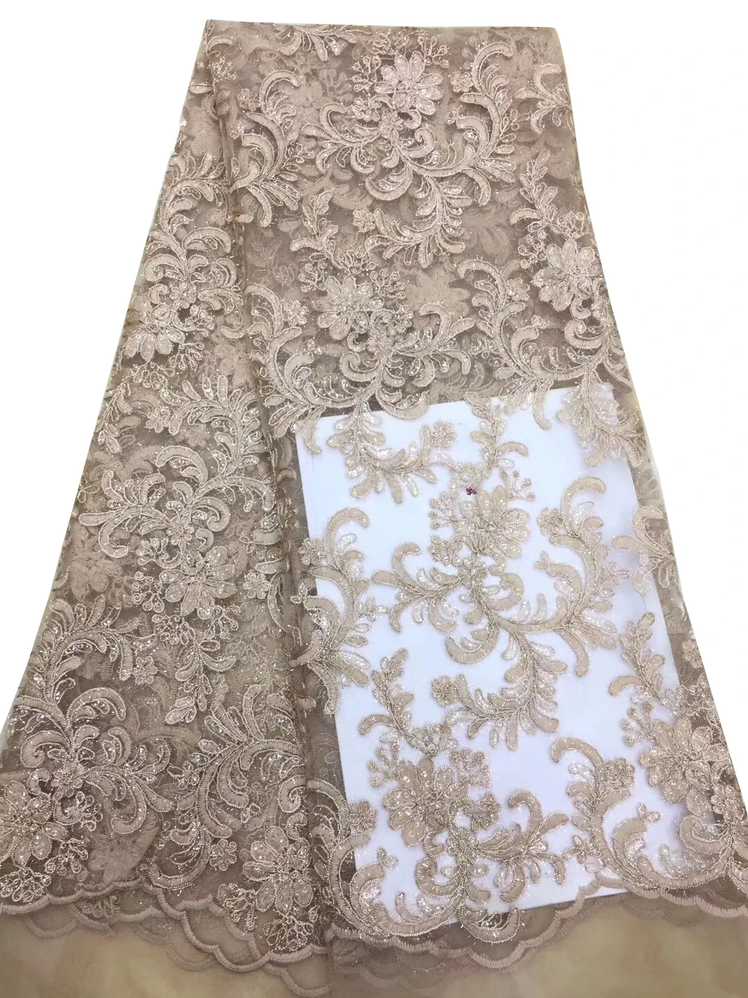 5 metros de Tecido Africano Renda Líquida Francês Africano Lace Tulle ...