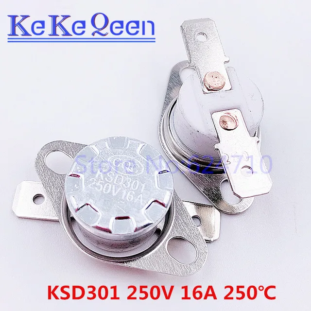 Ksd301 250V 16A 250C 230C 240C Celsius Fokozat Általában Zárt ...