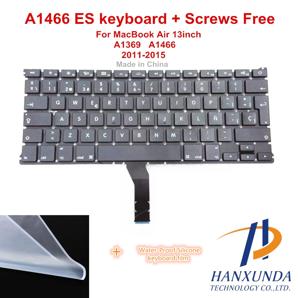 Original A1466 Keyboard for Macbook Air 13 A1466 A1369 2011 2015 ES ...