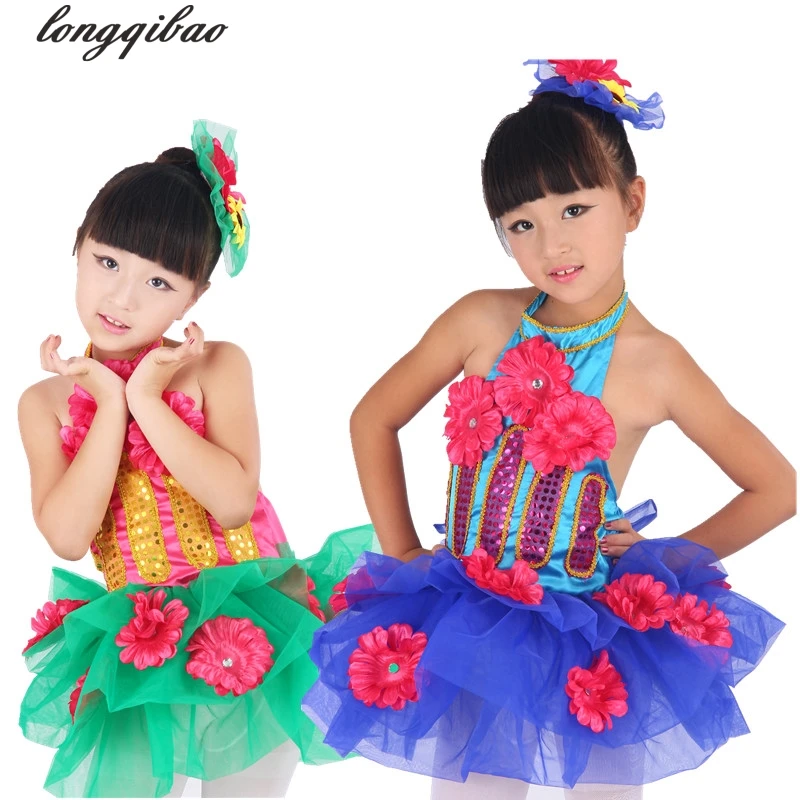 Children 's Performance Costume Girl Dance Dress Princess Ponce Skirt ...
