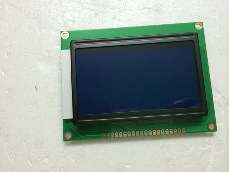 12864M Chinese character library ST7920 LCD blue yellow gray screen 5V 3.3V 20PIN Parallel ...