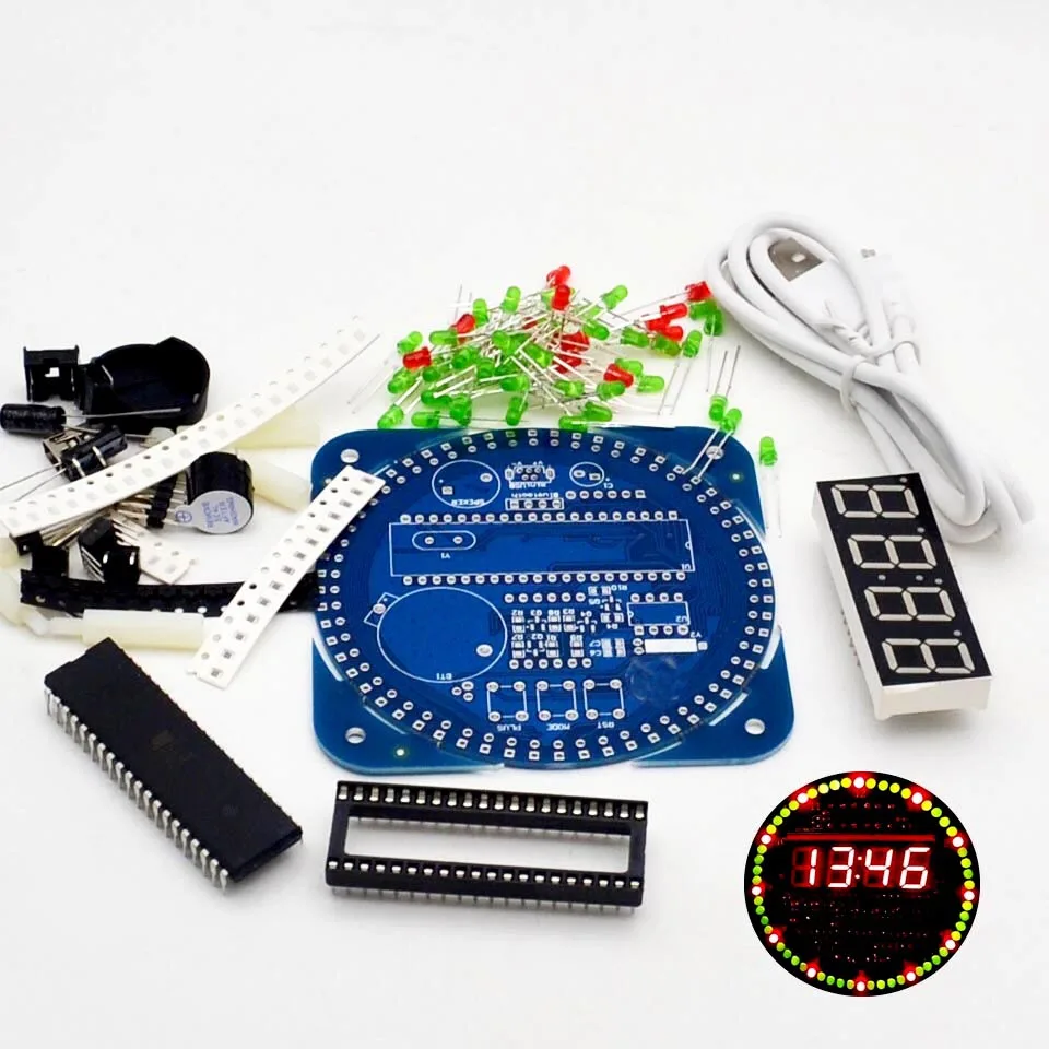 Rotating DS1302 Digital LED Display Module Alarm Electronic Digital ... Rotating DS1302 Digital LED Display Module Alarm Electronic Digital ...