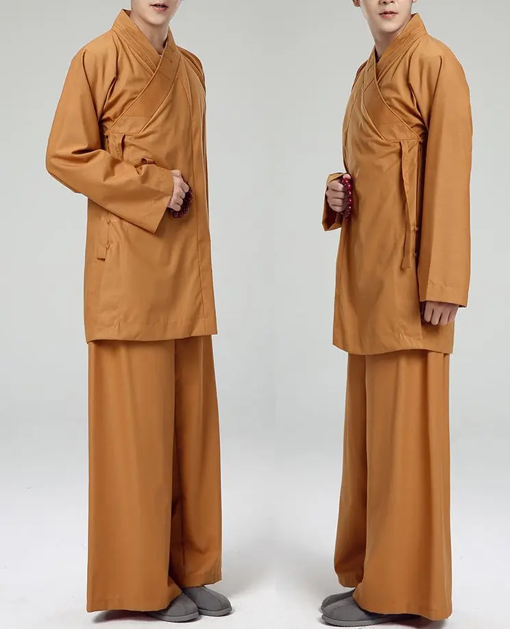 UNISEX thick cotton Spring&Autumn shaolin monk suits buddhist zen robe ...