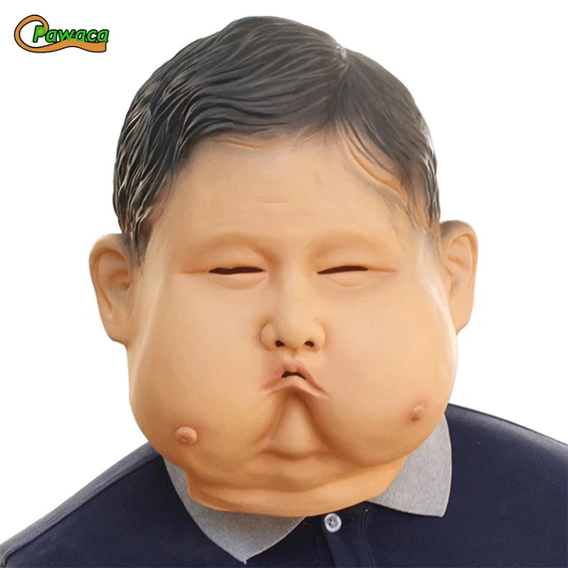 Halloween Horror Mask Wig Novelty Fat Man Head Monster Latex Mask Human ...
