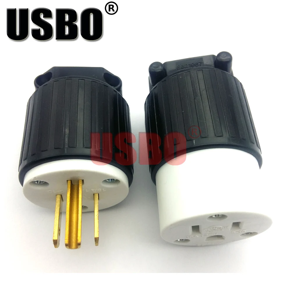 블랙 아메리칸 UL 15A 125V NEMA 5 15P 분리형 조립 플러그 NEMA 5 15R 연장 코드 소켓, 미국 일본 캐나다 전원 커넥터|전기플러그| - AliExpress