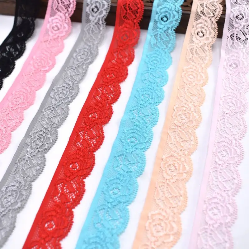 Elastic-African-Lace-Fabric-Stretch-Ribbon-White-Lace-Trim-Bordados-DIY ...