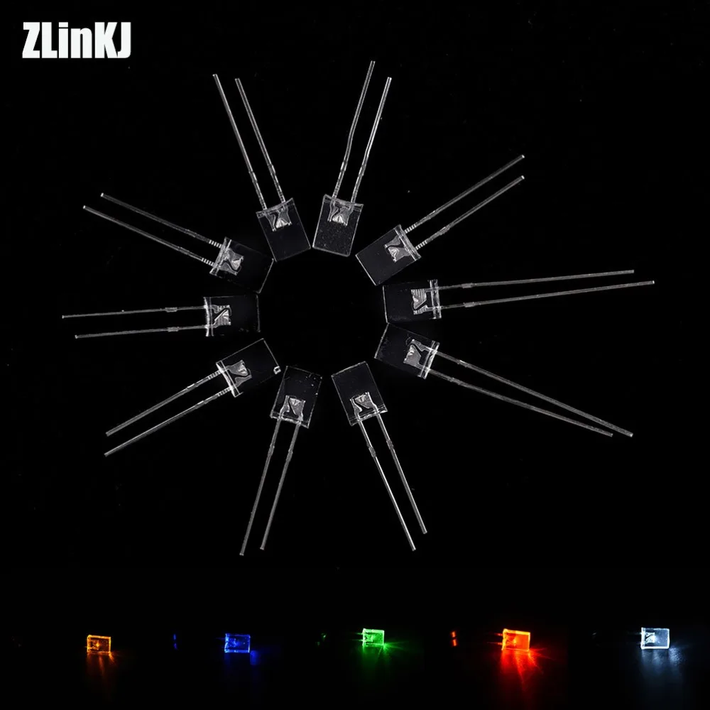 100pcs Rectangular LEDs 255 Diod RGB LED Diffused Cathode / Anode ...