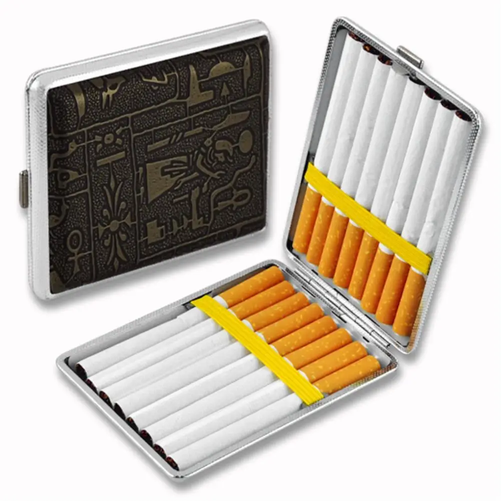 Elegant Slim Metal Cigarette Box Aluminum Pipe Cigaret Case Mini Holder ...