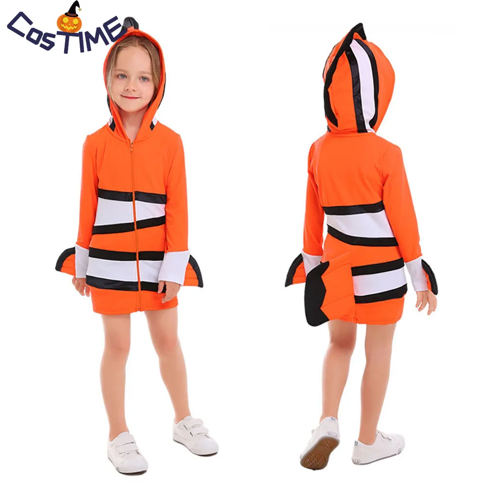 Clownfish Costume Kids Adult Nemo Fish Roleplay Sea Animal Fancy Dress ...