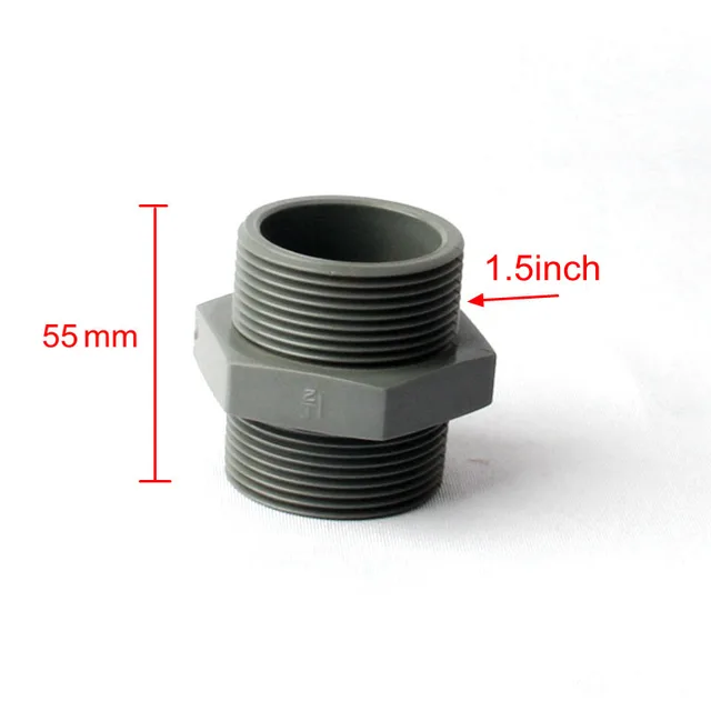 1pc 1.5 Inch Male Thread PVC Pipe Fitting Coupler Adapter Outside ...