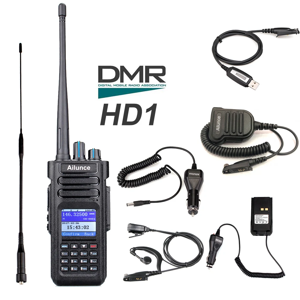 Retevis Ailunce HD1 Dual Band DMR Digital Walkie Talkie DCDM TDMA VHF