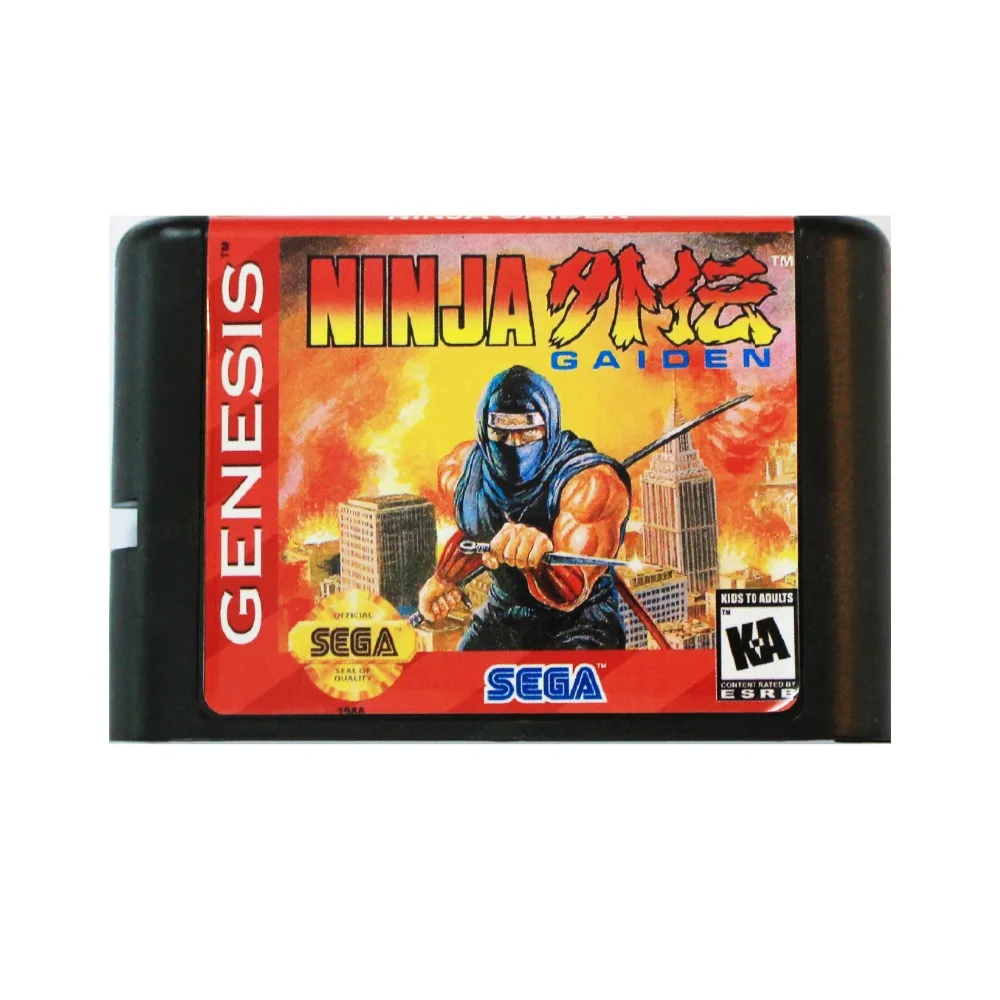 Tarjeta de juego Ninja Gaiden de 16 bits MD para Sega Mega Drive para ...