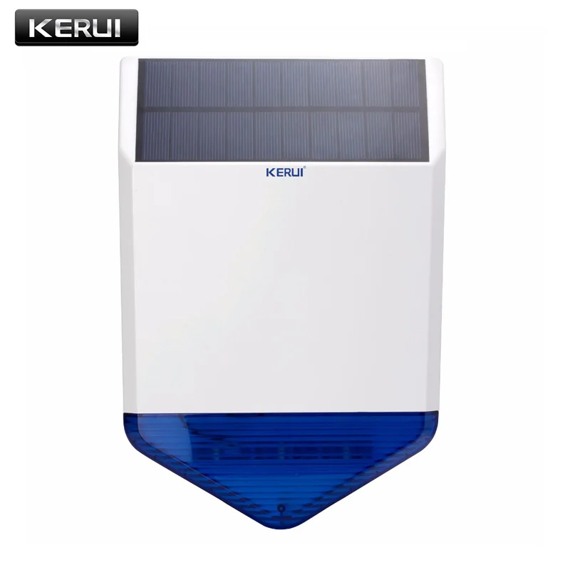 KERUI-SJ1-Wireless-433mhz-Outdoor-Big-Strobe-Solar-Siren-for-W181-W204 ...