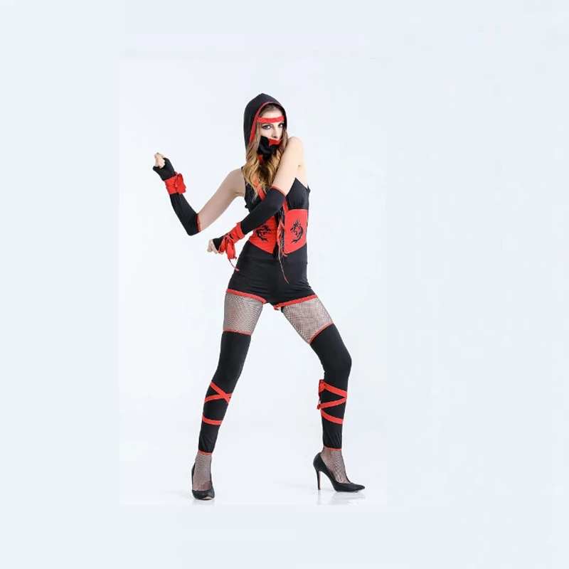 Costume Ninja Sexy pour femmes, déguisement d'halloween Cosplay, robe ...