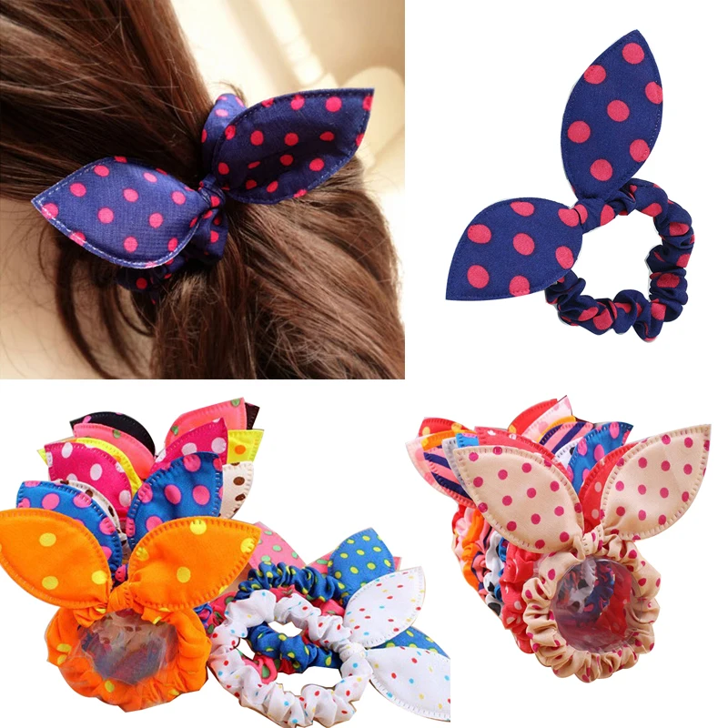 8pcs Cute Bunny Flower Hair Accessories Elastic Bands For Hair Braiding ...