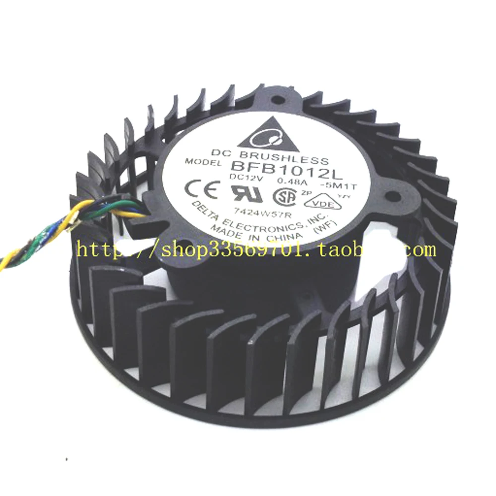 1 Computer Vga Cooler Graphics Cooling Fan 4wire 4pin For Nvidia