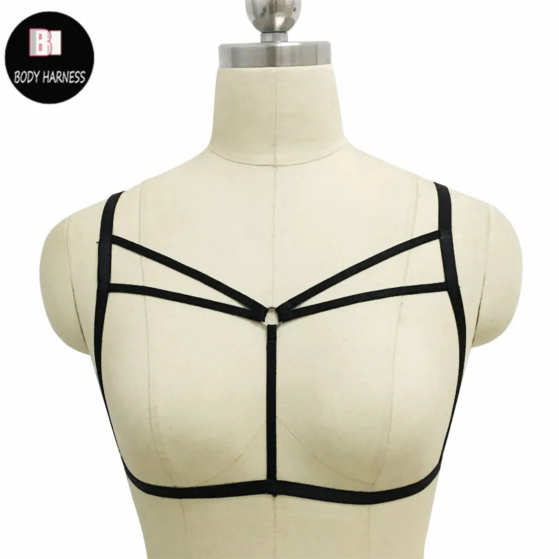 Women Body Harness Bondage Lingerie Rave Cosplay Cage Bra Fetish Wear ...