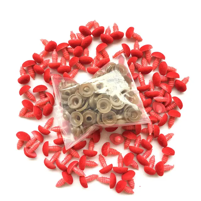 100pcs/lot 9*11mm Plastic Triangle Velvet Noses Buttons Eyes DIY for ...