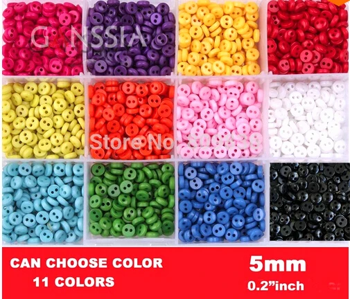 1000pcs/lot Size:5mm Mini Size Quality Button Sewing Accessories Resin ...