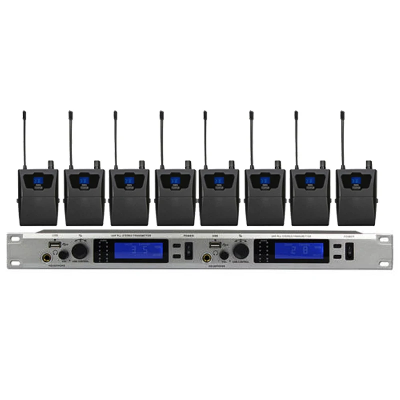 8 Receivers IEM Wireless in ear Monitor System / Professional 8 ...
