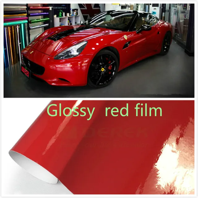300mmx1520mm Glossy red vinyl Auto Car Styling Car and motorcycle ...