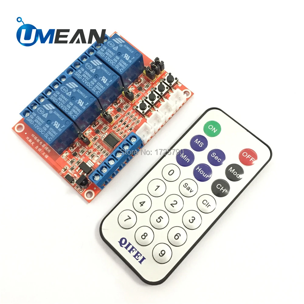Universal Infrared Rf Remote Control Switch Transmitter Dc 12v 10a 4 ...
