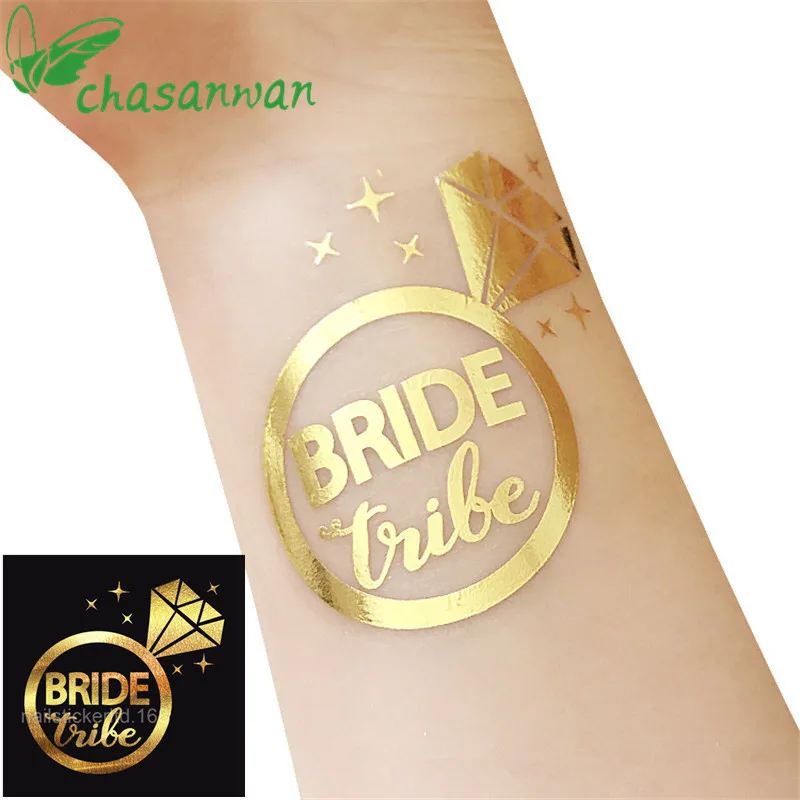Aliexpress.com : Buy 6Pc Bride To Be Bridal Party supplies Gold ...