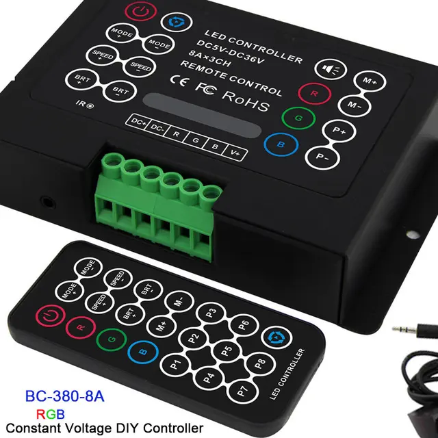 3CH Led RGB strip Controller DC12V 24V 6A*3CH / 8A*3CH CV DIY ...