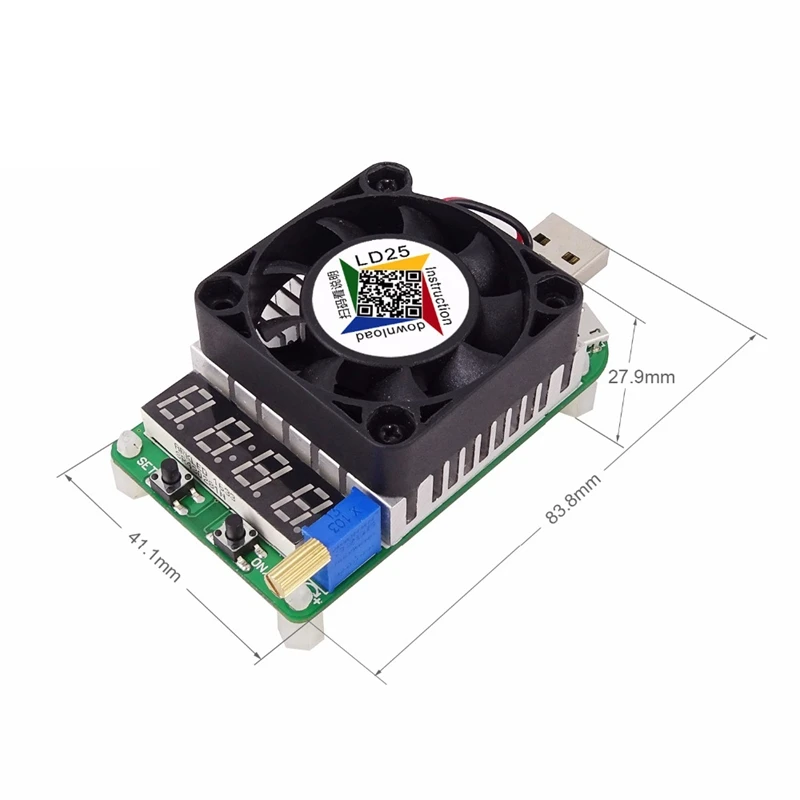 Electronic Load Resistor Usb Interface Discharge Battery Test Led ...