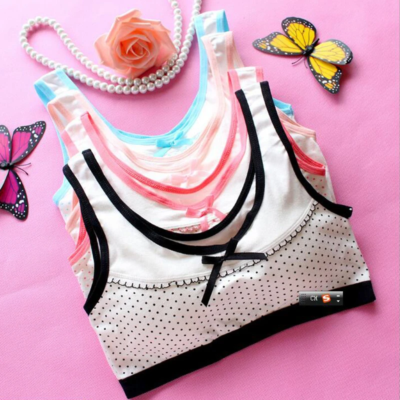 High Quality Developmental Girls Cotton Bra Training Bra Wire Free ...