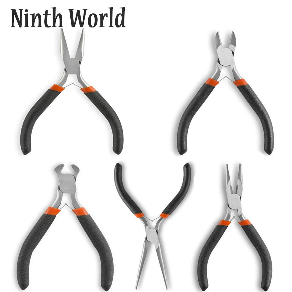5 Piece 4.5inch Mini Electronic Pliers Diagonal Side Cutting Pliers ...