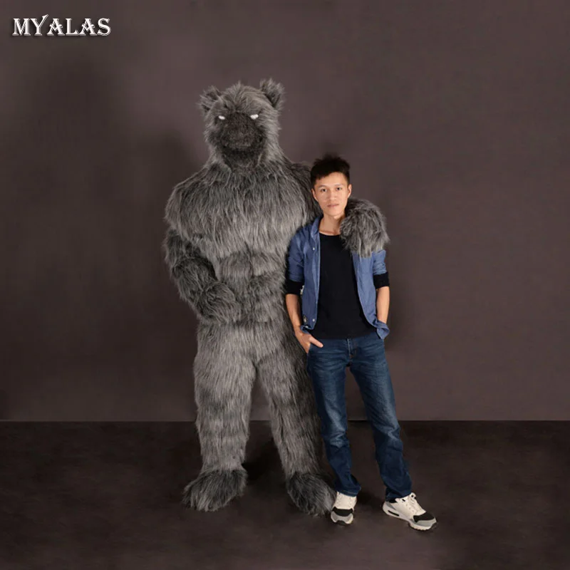 Inflatable Halloween Werewolf Mascot Costume Adult Wolf Cosplay Costume ...