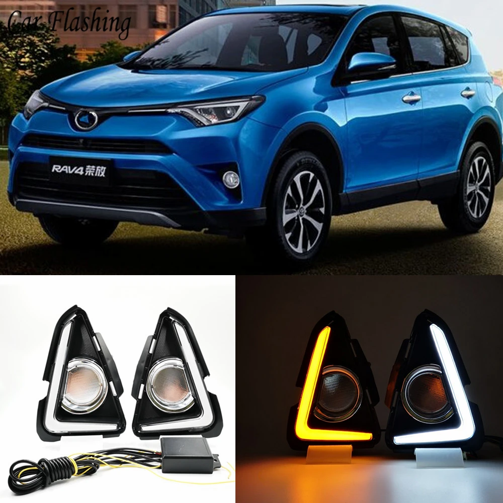 Car-Flashing-2Pcs-LED-DRL-Daytime-Running-Lights-Daylight-Lamp-with ...