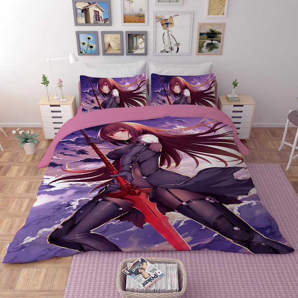 Японское аниме R18 взрослых постельные принадлежности Сексуальная Твин Полный Королева Король ...