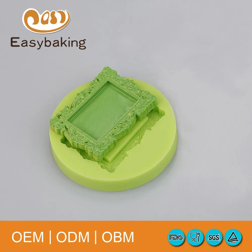 Baking Rectangle Frame Cake Decorating Tools Fondant 3d Mould - Cake ...