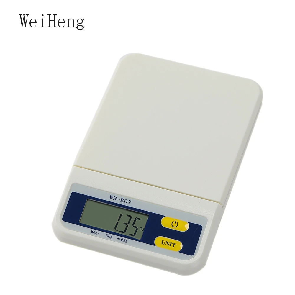 WeiHeng 3kg 0.5g LCD Unique Mini Digital Kitchen Scale Weighing Scale ...