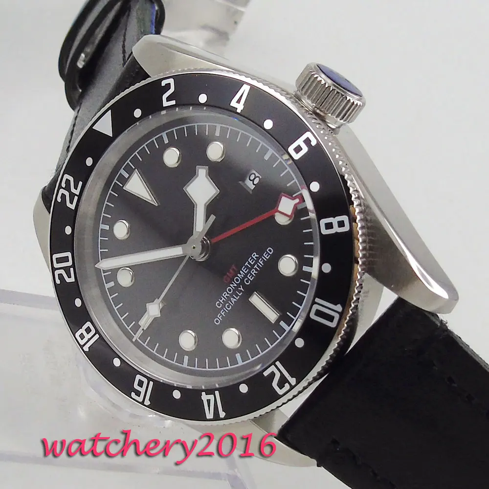 41mm sterile Dial Sapphire Glass Date Super LUME Rotating Bezel Top ...