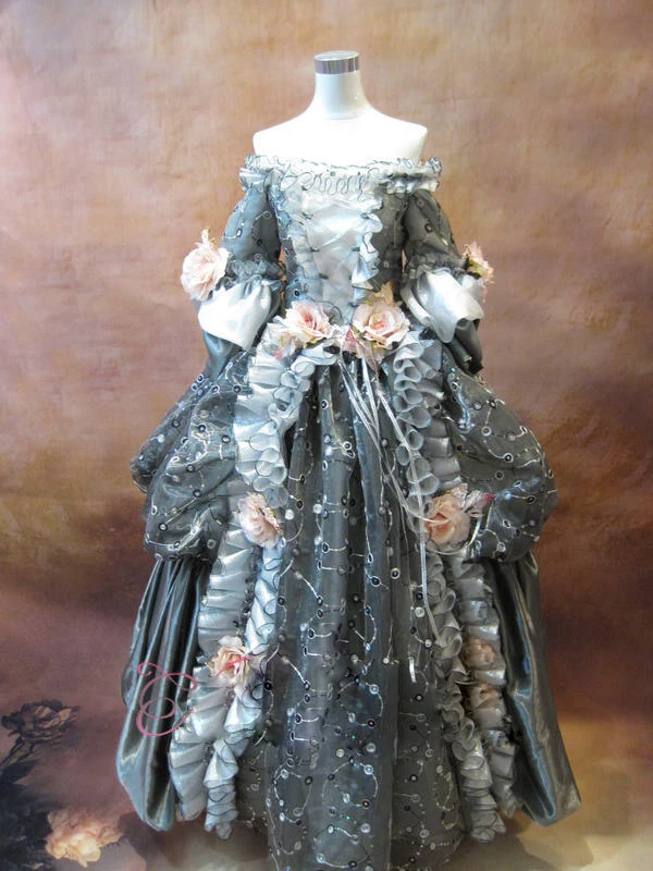 17 18th Century Floral Marie Antoinette Off The Shoulder Baroque Rococo ...