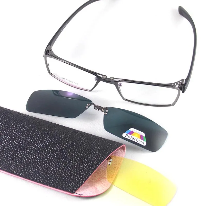 Montura De Gafas De Sol Unisex 2 Piezas A La Moda Clip 681 unisex