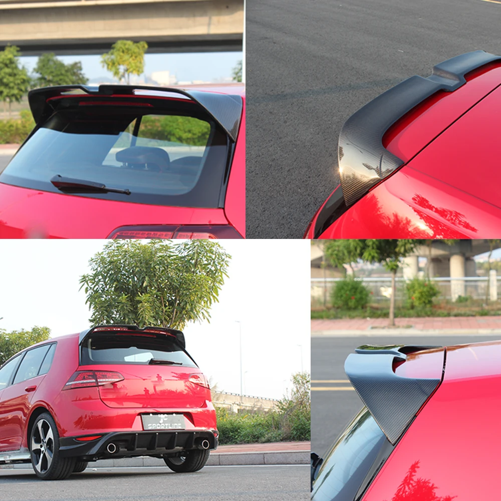 MK7 Carbon Fiber / FRP Rear Roof Spoiler Wing Lip for Volkswagen VW ...