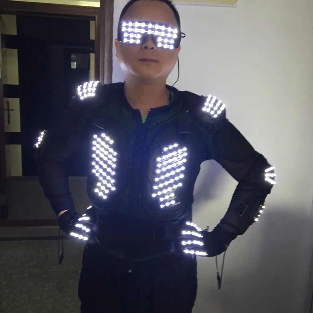 DHL-Free-Fashion-LED-Armor-Light-Up-Jackets-Costume-Glove-Glasses-Led ...