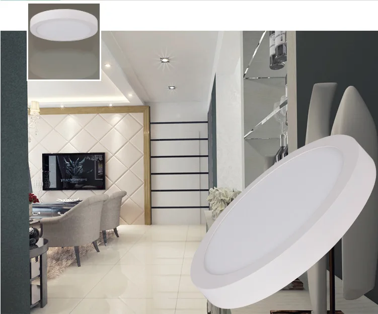 Sainavi Round LED Panel light Downlight 6 24W super thin flat lamp ...
