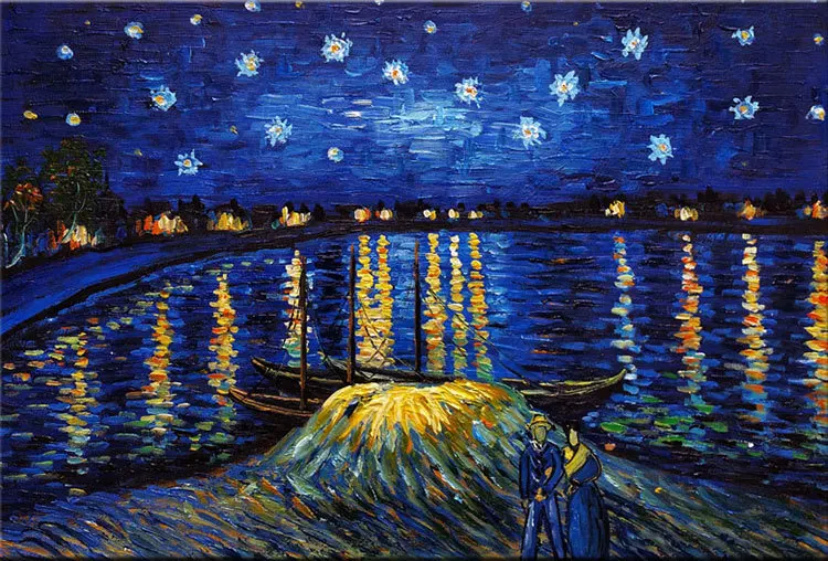 100% pintado a mano la pintura de Vincent van gogh vía láctea, alta ...